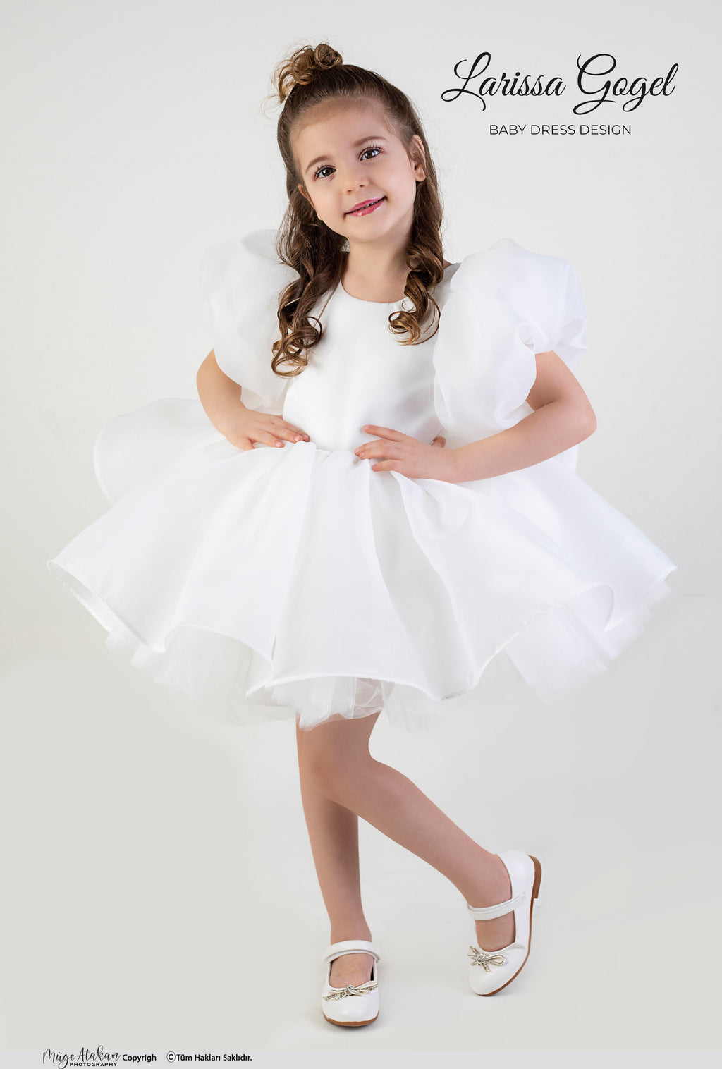 Snow Beyaz Tasarım Elbise – Larissa Gogel